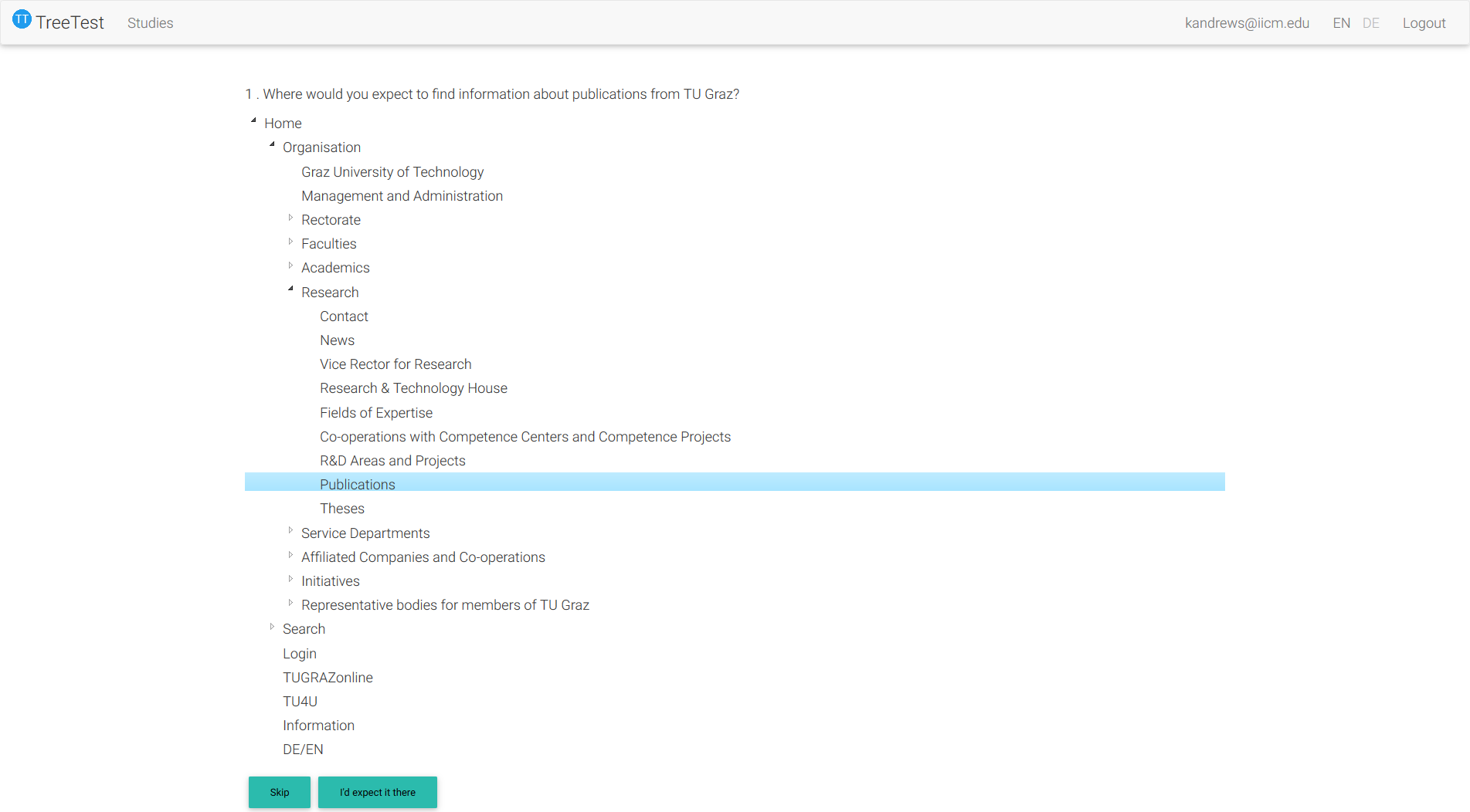 Andrews - Tree Testing